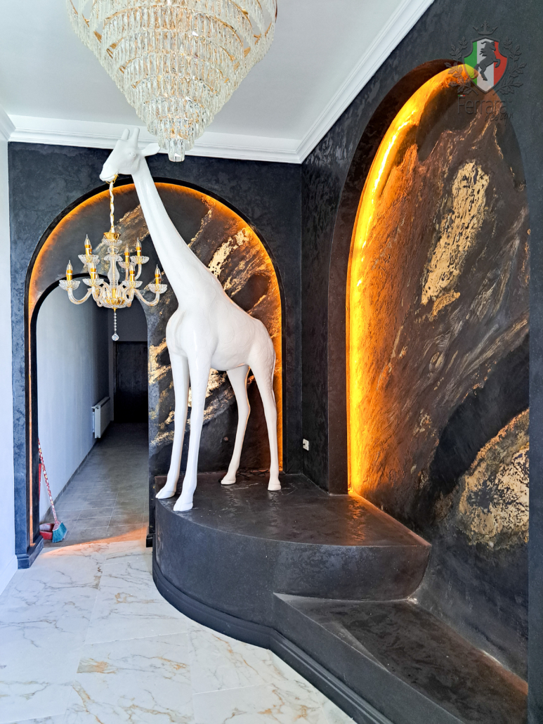 Model in relief negru + stucco negru - Ferrara Design Romania